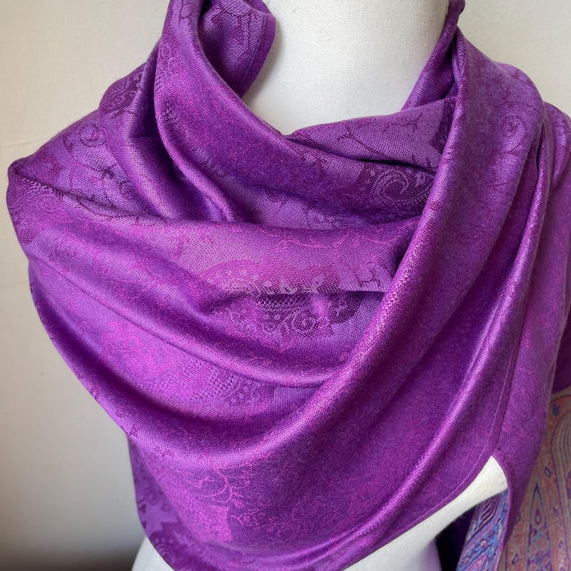 Purple Pashmina - Etsy