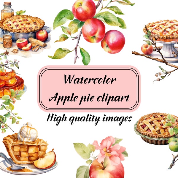 Apple Pie Watercolor - Etsy