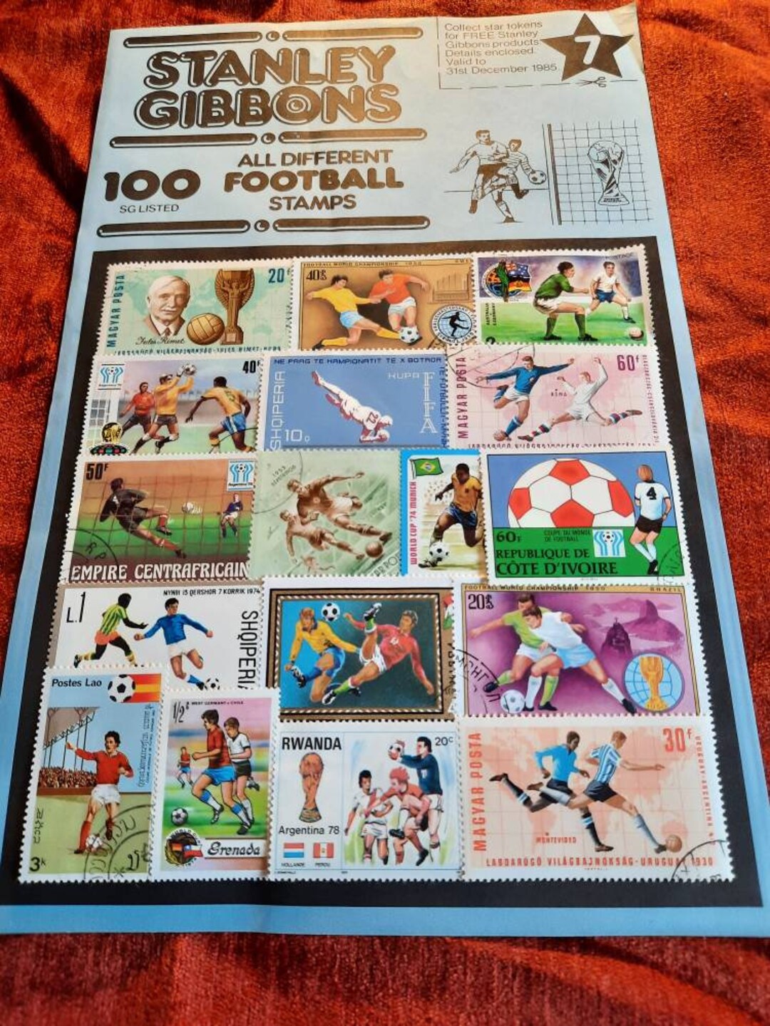 1985 Stanley Gibbons Football Stamps - Etsy