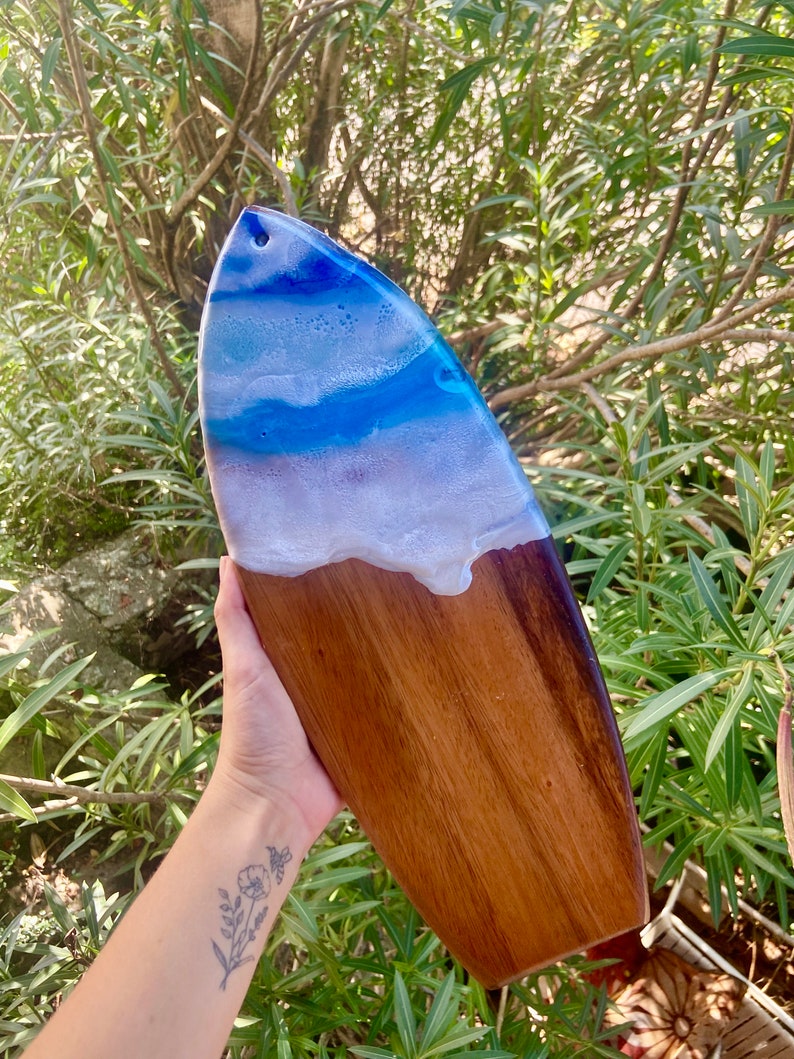 Ocean Resin Surfboard Cutting Board, Handmade - Etsy