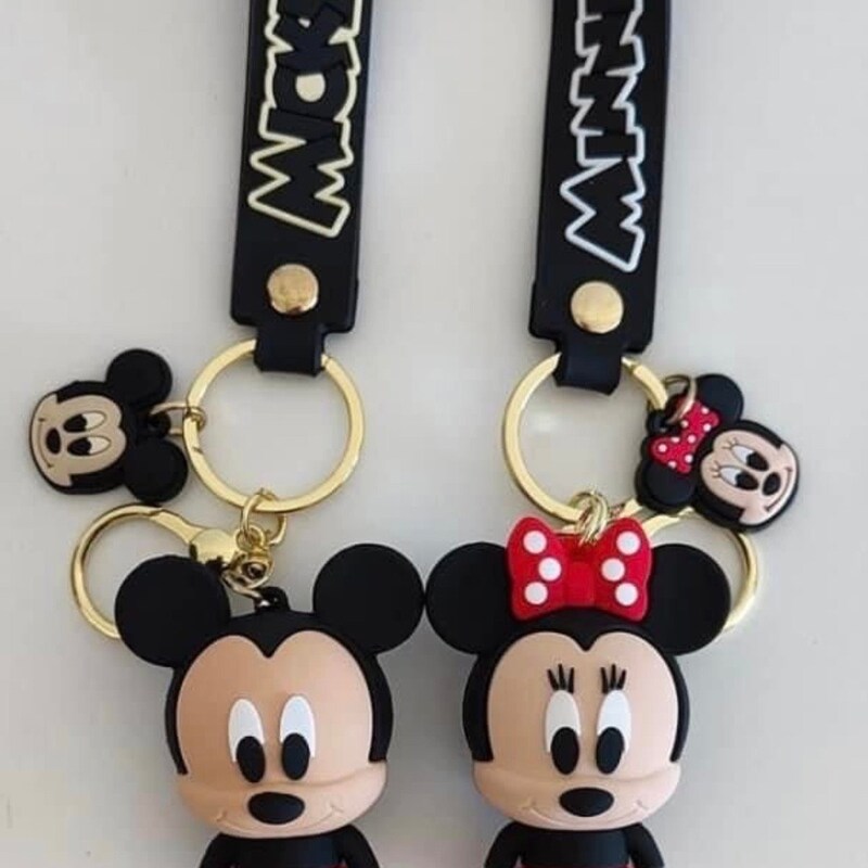 Mickey & Minnie Keychain - Etsy