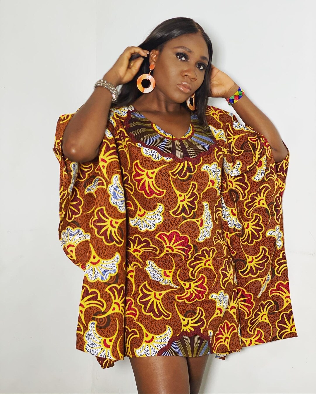 Ankara African Print Short Bubu - Etsy
