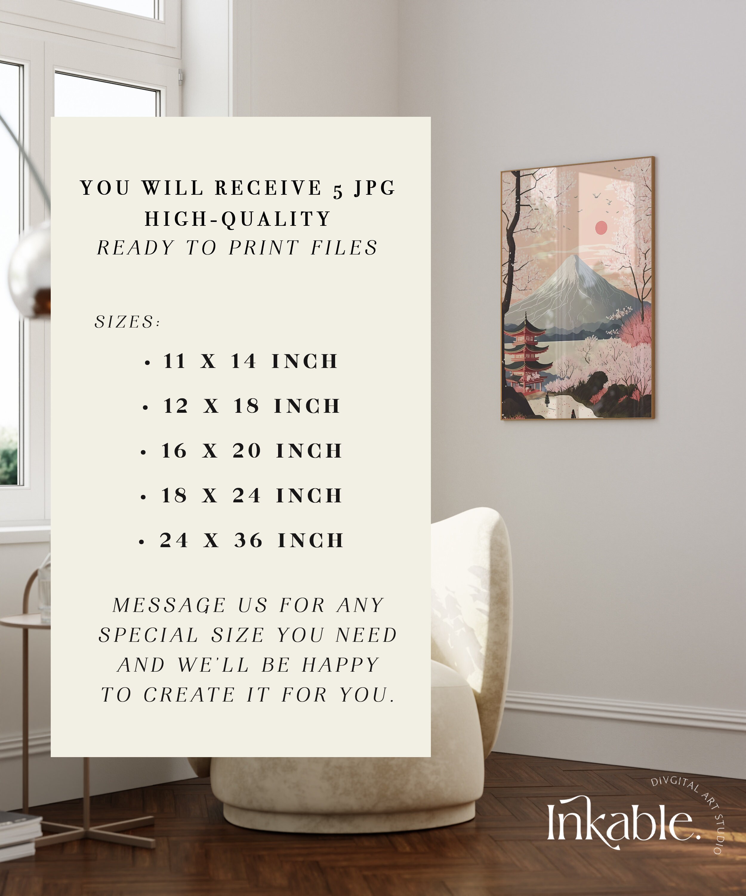 Japanese Prints Set of 2 PRINTABLE Wall Art Japan Gallery - Etsy