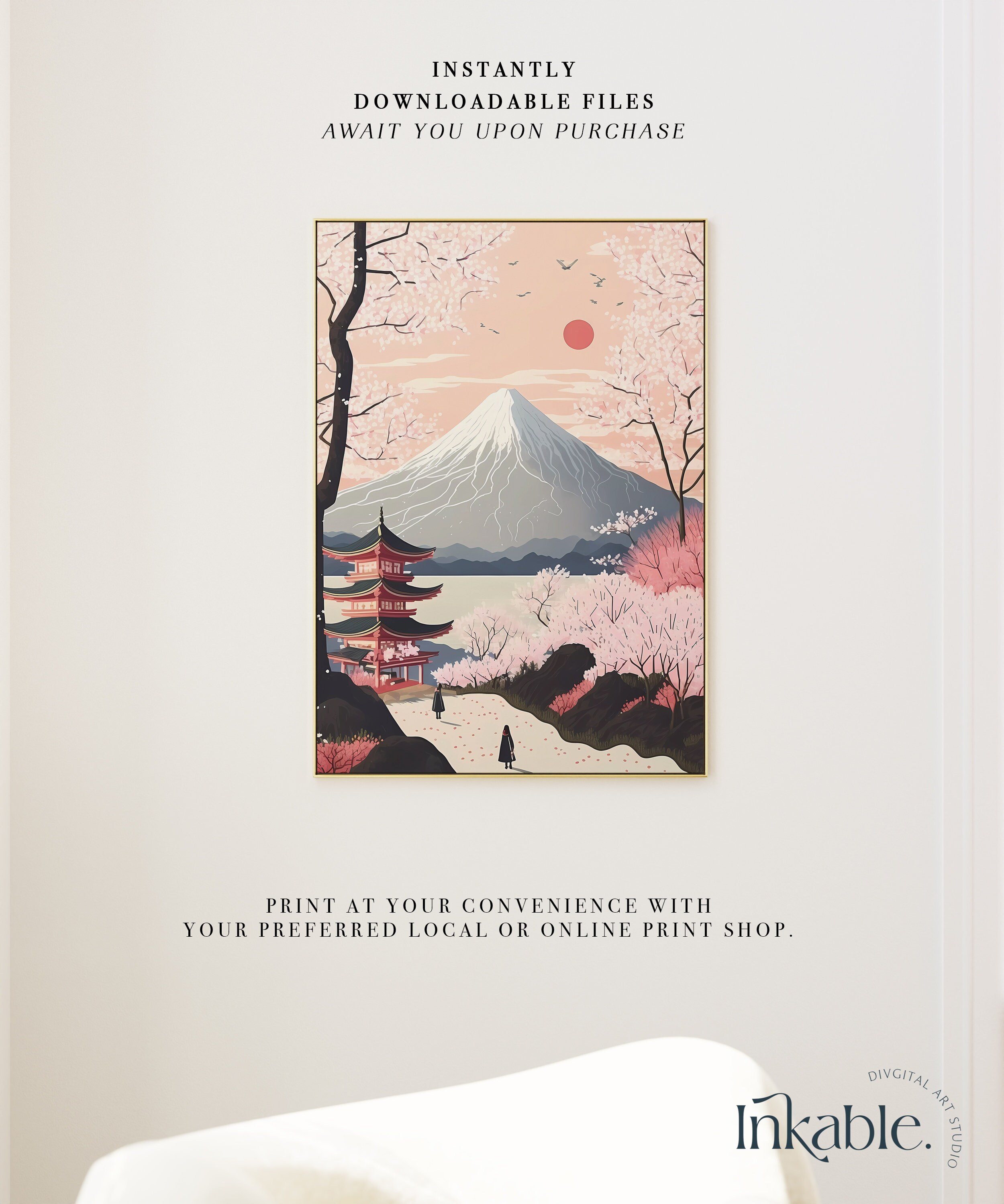 Japanese Prints Set of 2 PRINTABLE Wall Art Japan Gallery - Etsy