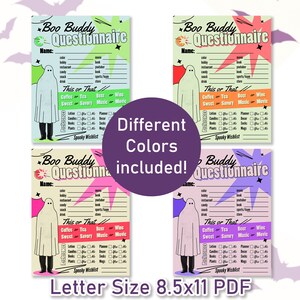 Boo Buddy Basket Questionnaire Printable for Office Coworkers ...