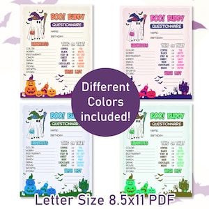 Boo Buddy Basket Questionnaire Printable, Halloween Gift Exchange ...