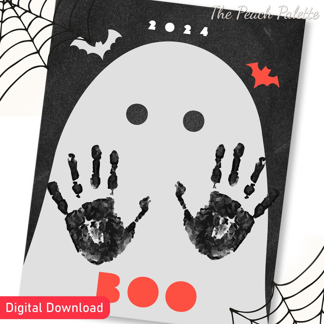 Halloween Handprint, Boo Handprint, Halloween Decor, Halloween ...