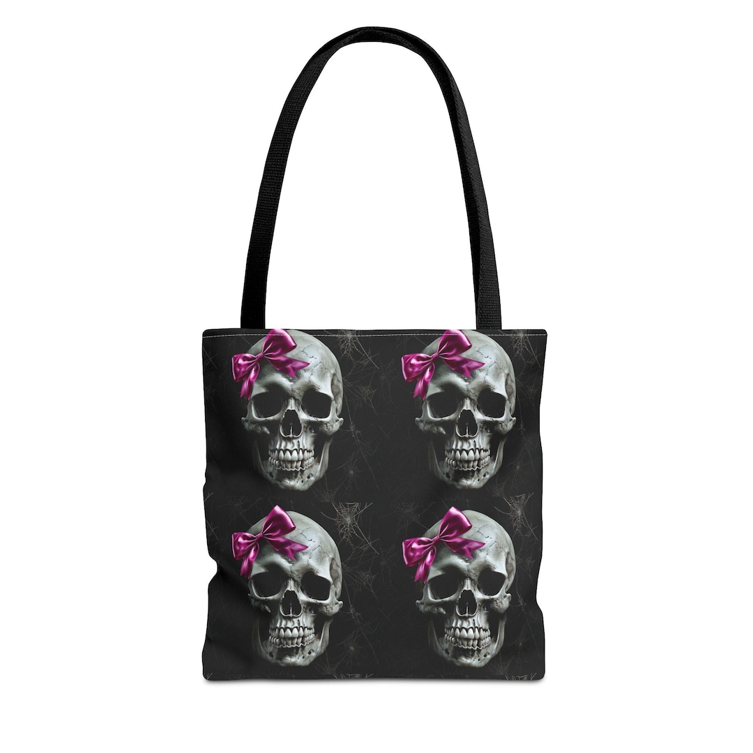 Emo Skulls Tote Bag Gothic Dark Spider Webs Cute Emo, Shoulder Bag ...