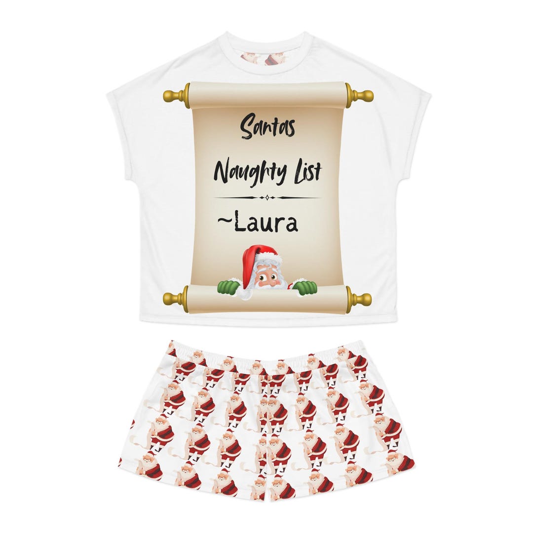 Funny Christmas Pajamas, Funny Christmas Womens Pajamas, Naughty List ...