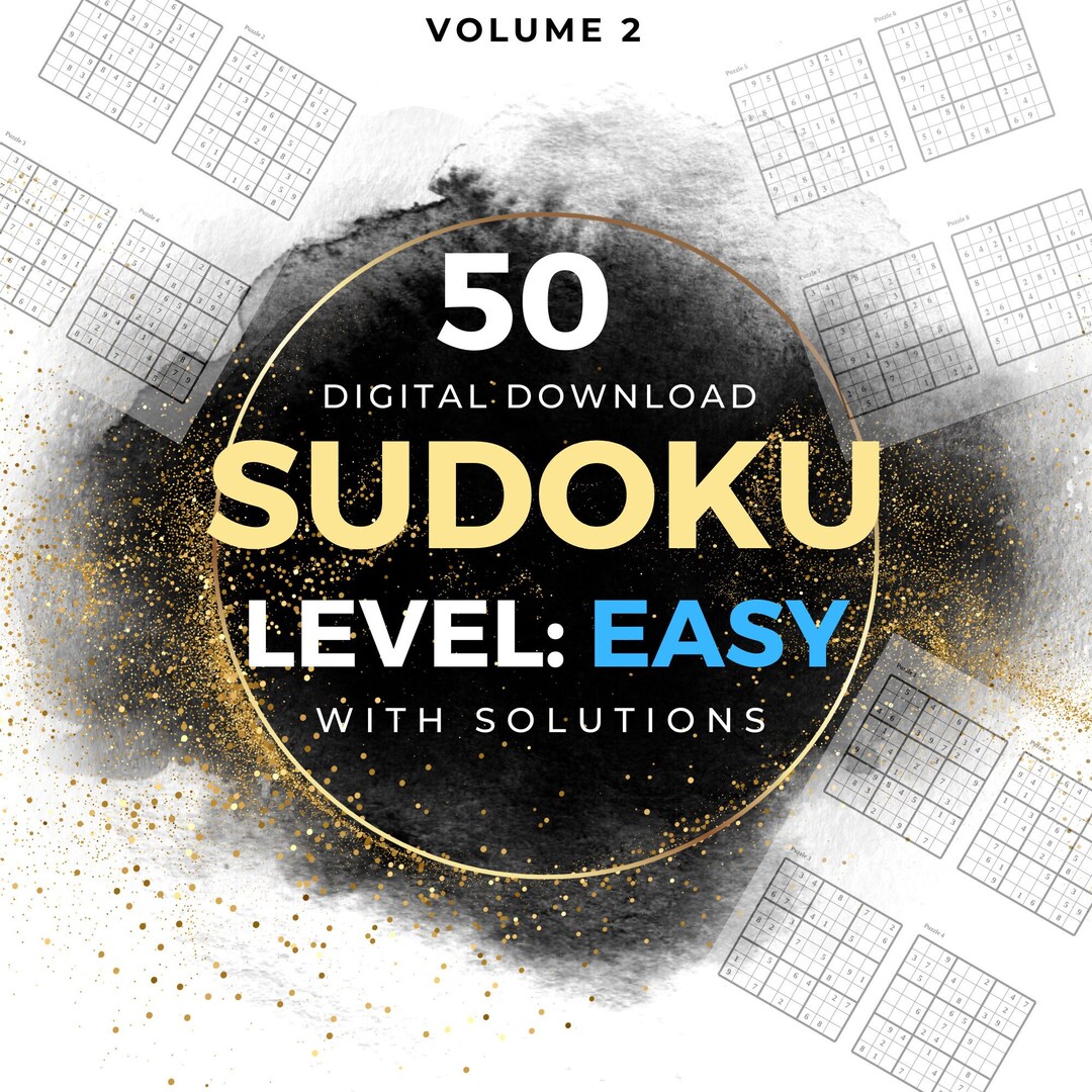 50 Printable EASY 9x9 Sudoku Puzzles Sudoku Puzzles Easy Level Volume 2 ...