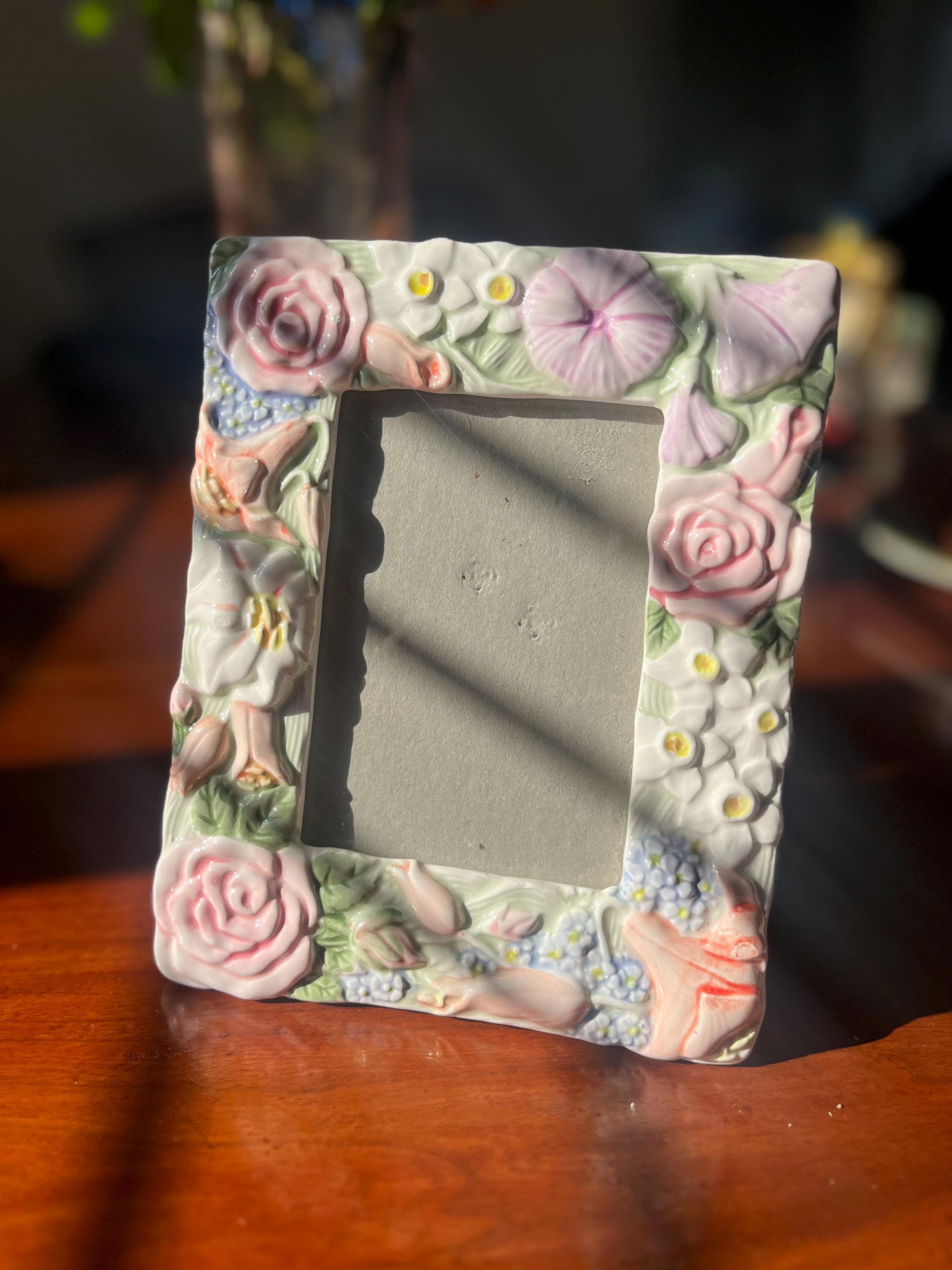 Porcelain Flower Picture Frame - Etsy