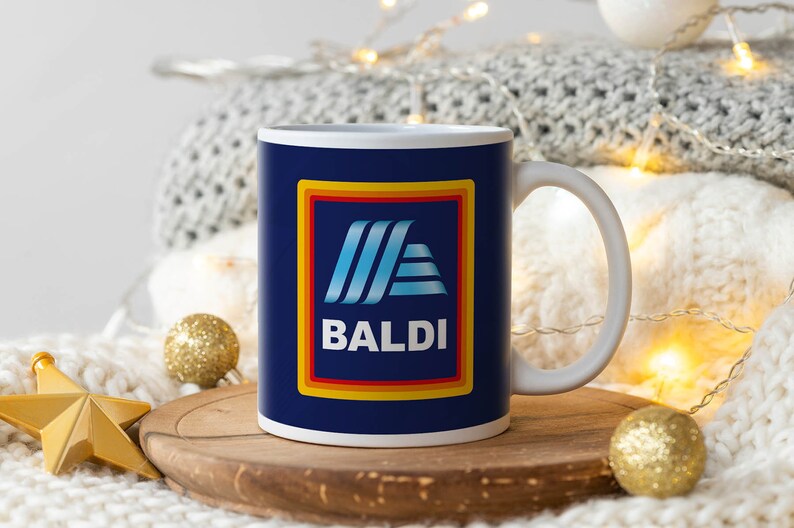 Funny "baldi" Mug: Aldi Logo Parody - Novelty Gift - Etsy UK