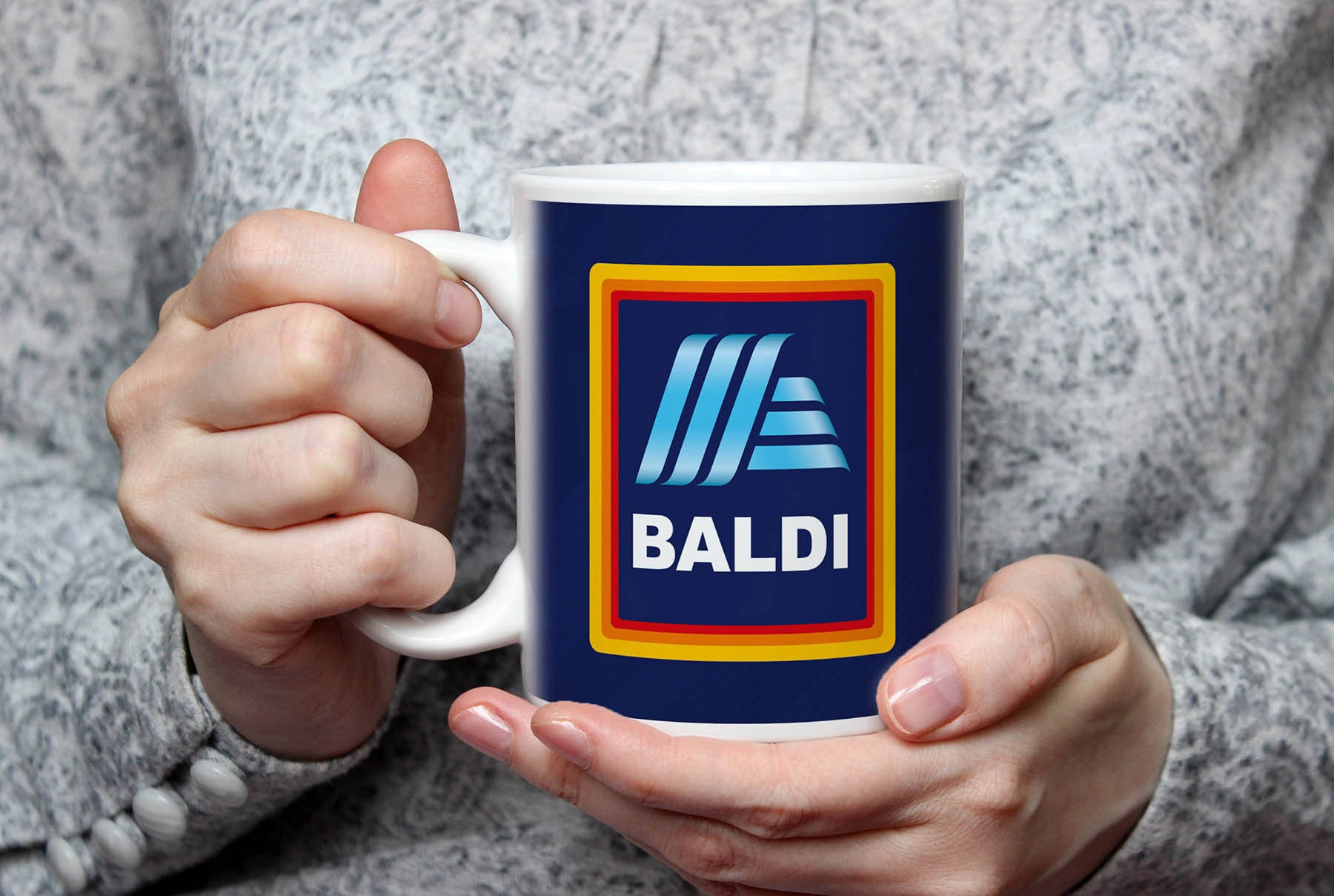 Funny "baldi" Mug: Aldi Logo Parody - Novelty Gift - Etsy UK