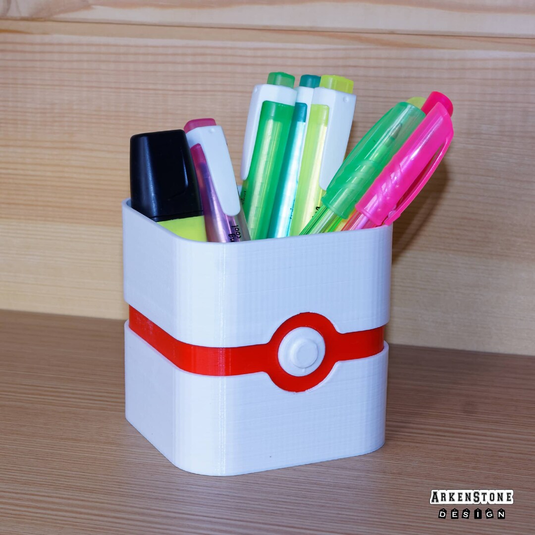 Pot à crayon 3D sur le thème de Pokemon Honorball Pokeball 8cm ...
