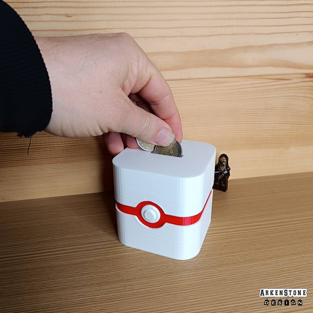 Pokemon Themed 3D Piggy Bank Honorball Pokeball 8cm Desk Accessory ...