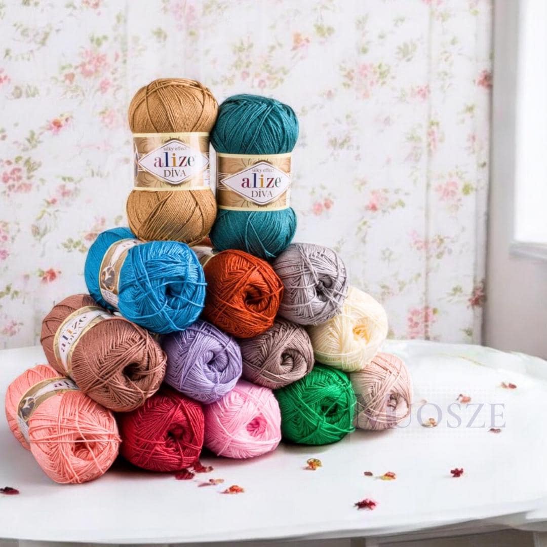 Alize Diva, Microacrylic Yarn, Knitting Crochet Thread, Amigurumi Yarn ...
