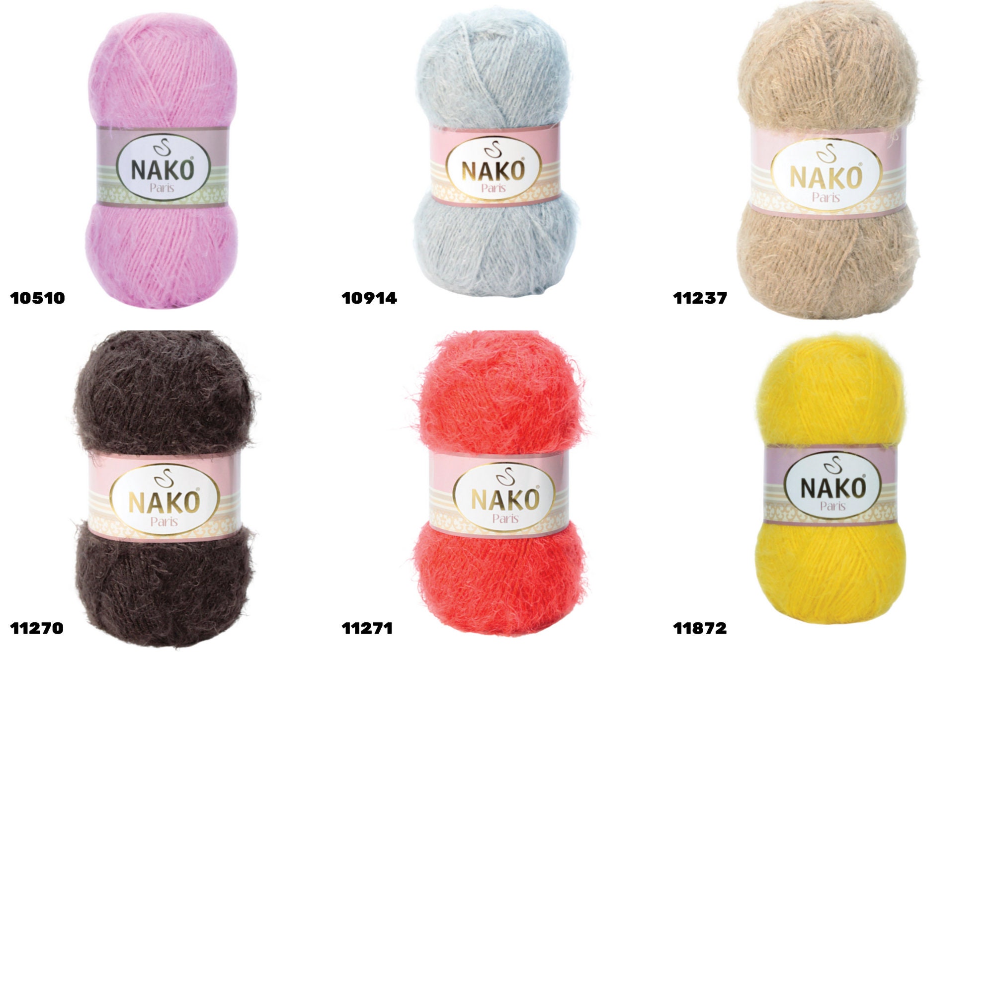 Nako Paris Mohair Knitting Yarn - Amigurumi, Baby Knitwear, Accessory ...