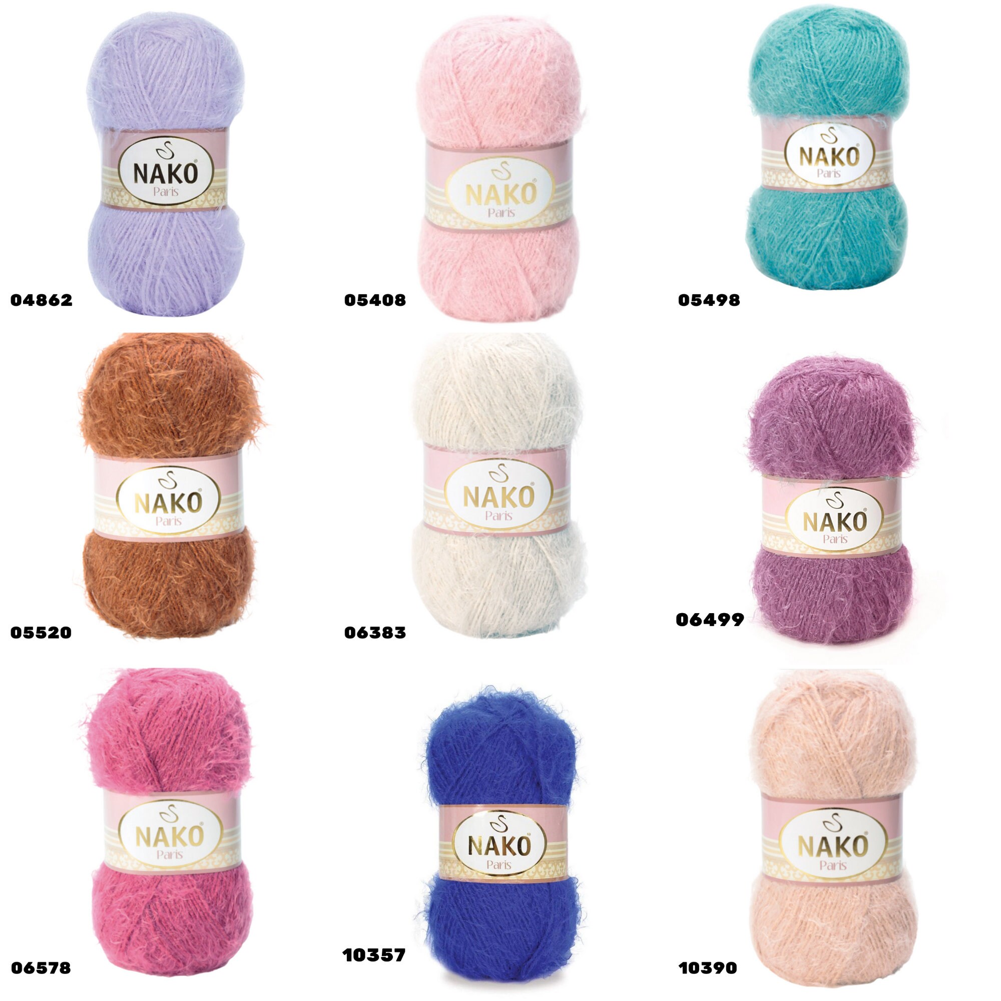 Nako Paris Mohair Knitting Yarn - Amigurumi, Baby Knitwear, Accessory ...