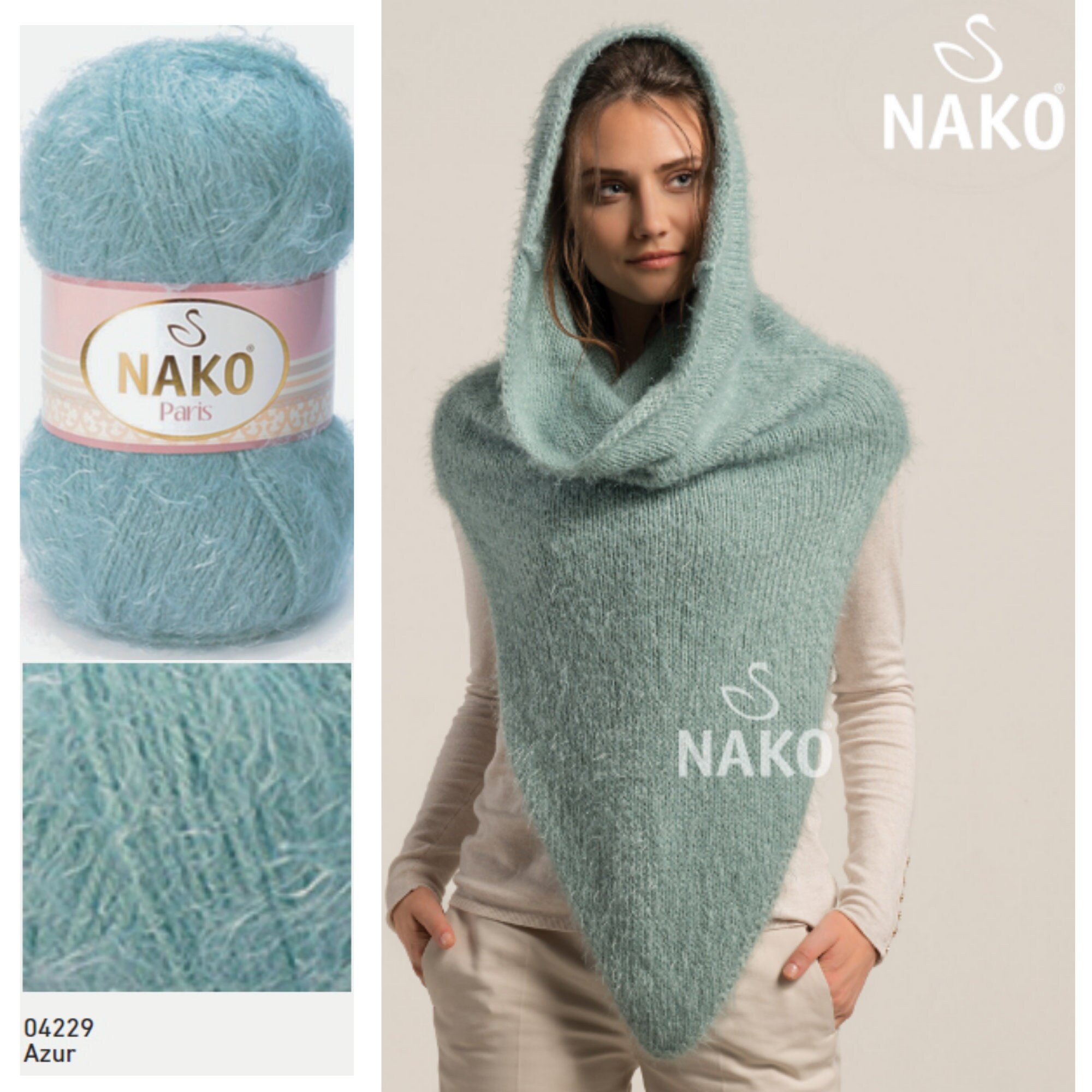 Nako Paris Mohair Knitting Yarn - Amigurumi, Baby Knitwear, Accessory ...