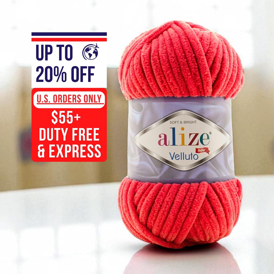 Alize Velluto Chenille Yarn – Ultra Soft and Plush Knitting & Crochet ...