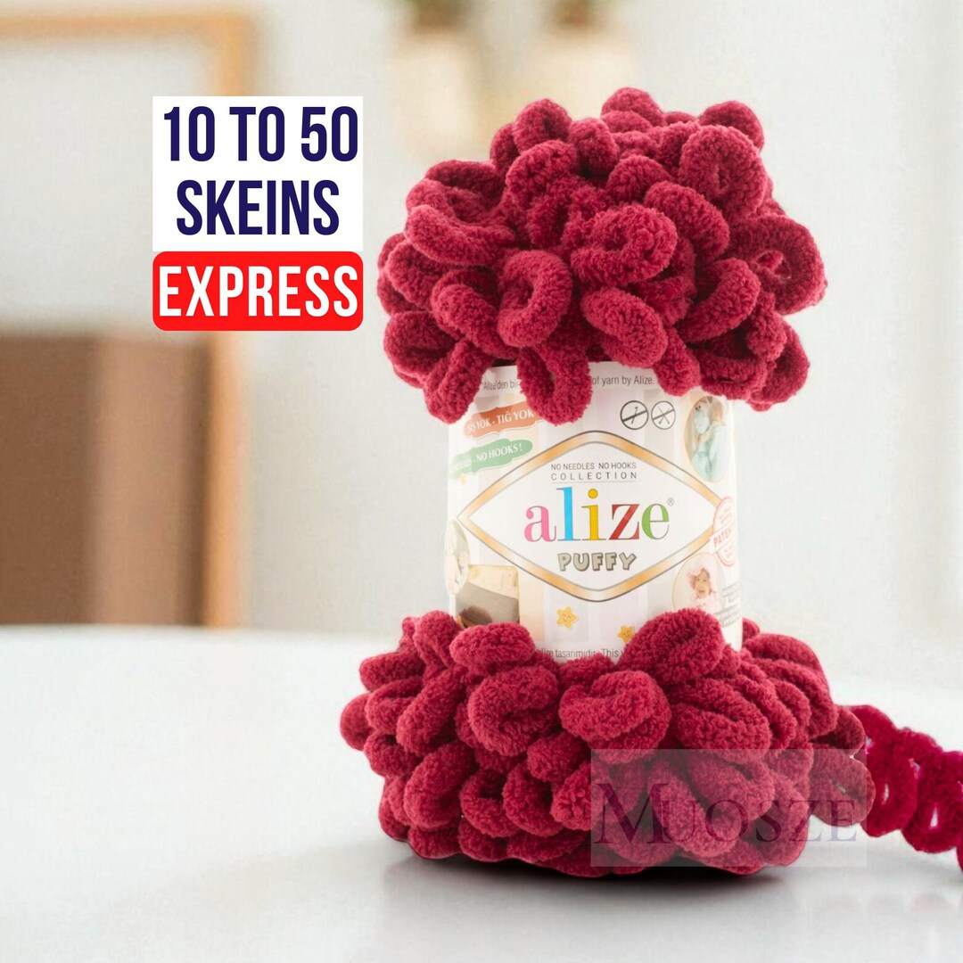 Alize Puffy Velvet Chenille Loop Yarn for Amigurumi Crochet Toys, DIY ...