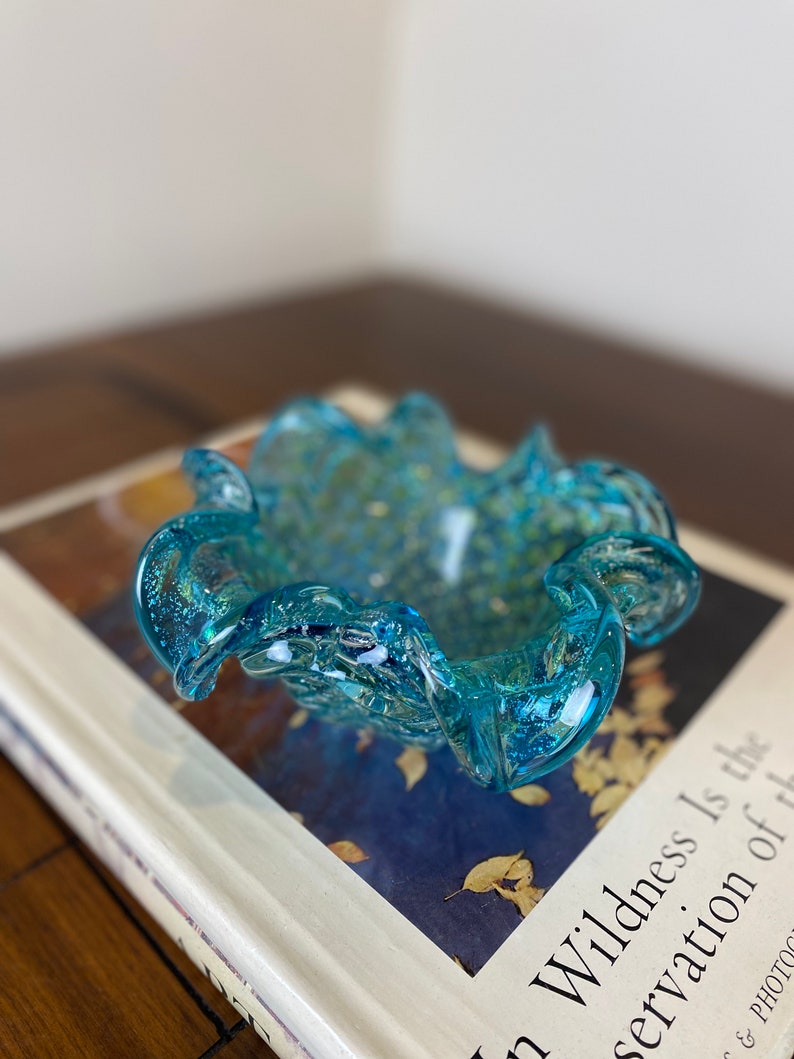 Vintage Murano Glass Bowl or Cigarette Tray - Etsy