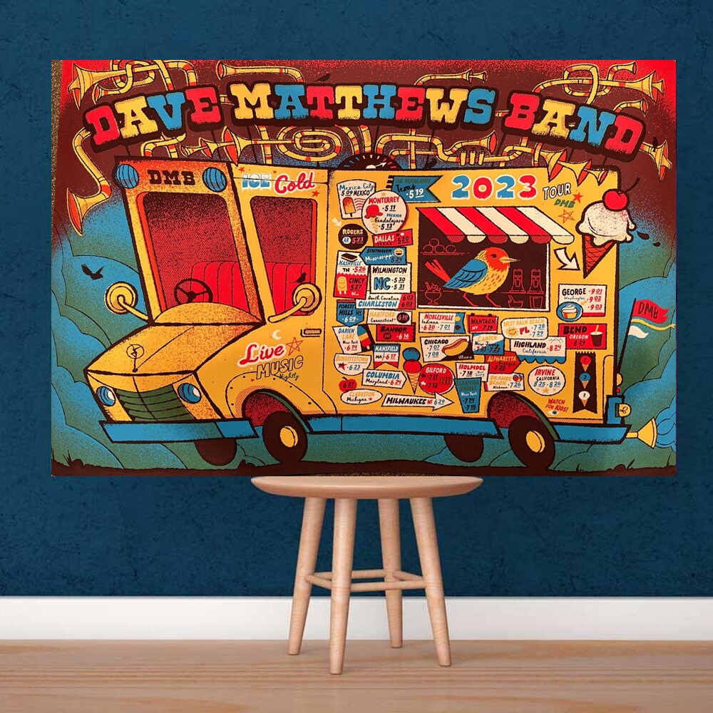 Dave Matthews Band DMB Poster 2023 Summer Tour Poster - Etsy