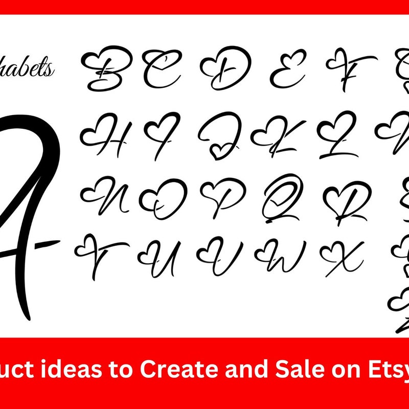 Heart Font Svg - Etsy