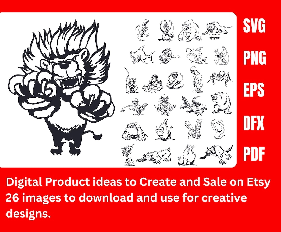 Fanged Creatures | Chihuahua | Dog | Bat | Dragon | Svg | Png | Eps ...