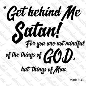 Get Behind Me Satan, Png, Pdf, Jpeg, Eps Files. Digital Download ...