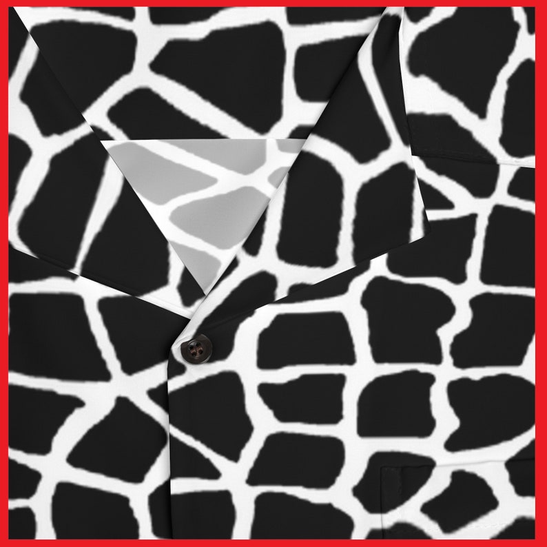 Alice in Borderland Inspired Niragi Black Giraffe Print Hawaiian Shirt ...