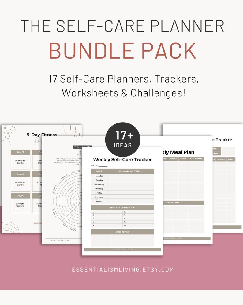 Self-care Planner, Self-care Workbook, Self-care Tracker, Self-care ...