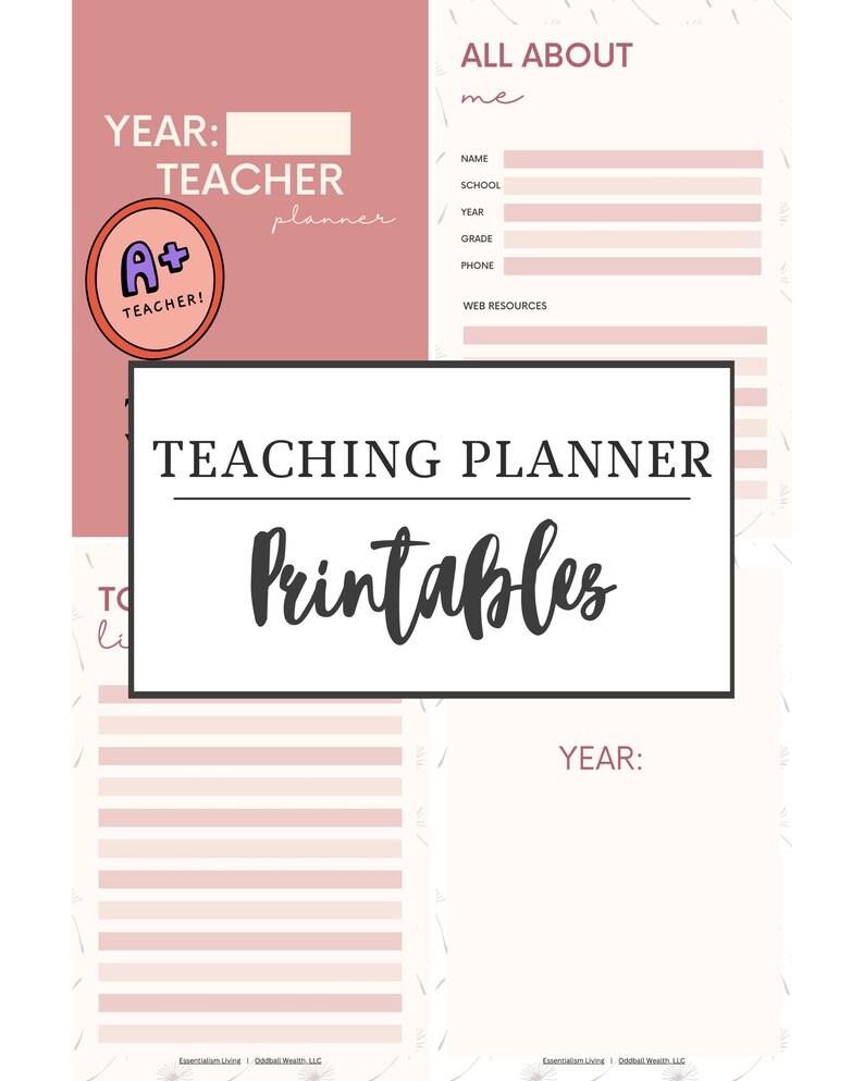 The Ultimate Academic Year Teacher Planner: Organize Your Lessons ...