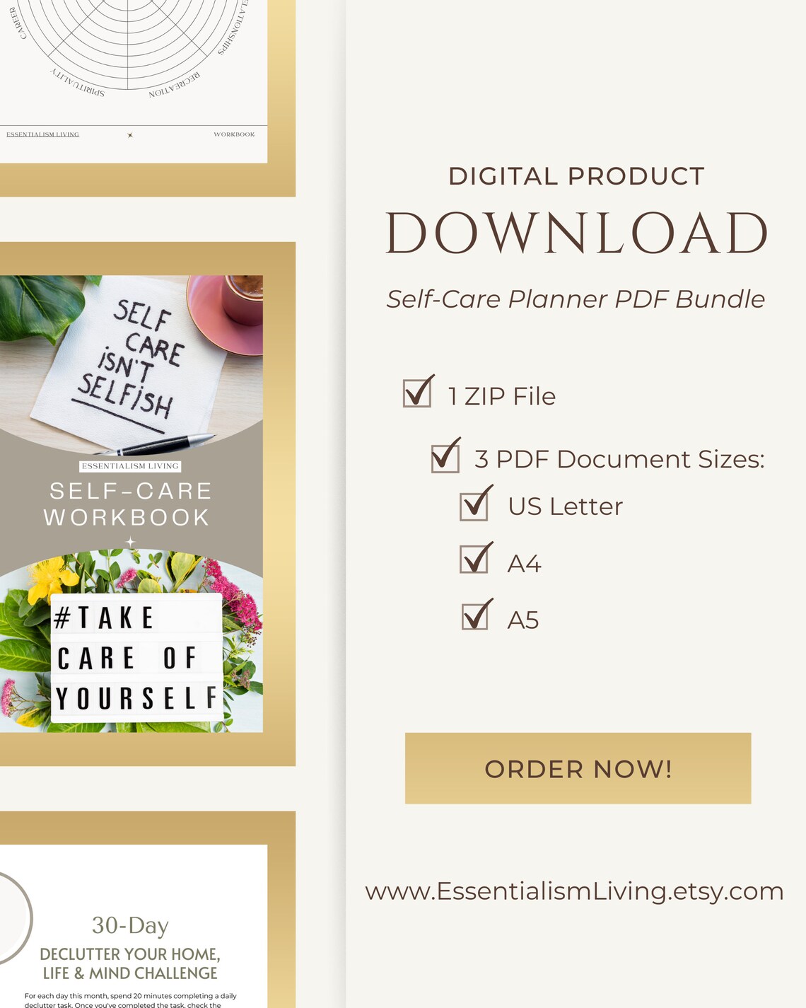 Self-care Planner, Self-care Workbook, Self-care Tracker, Self-care ...