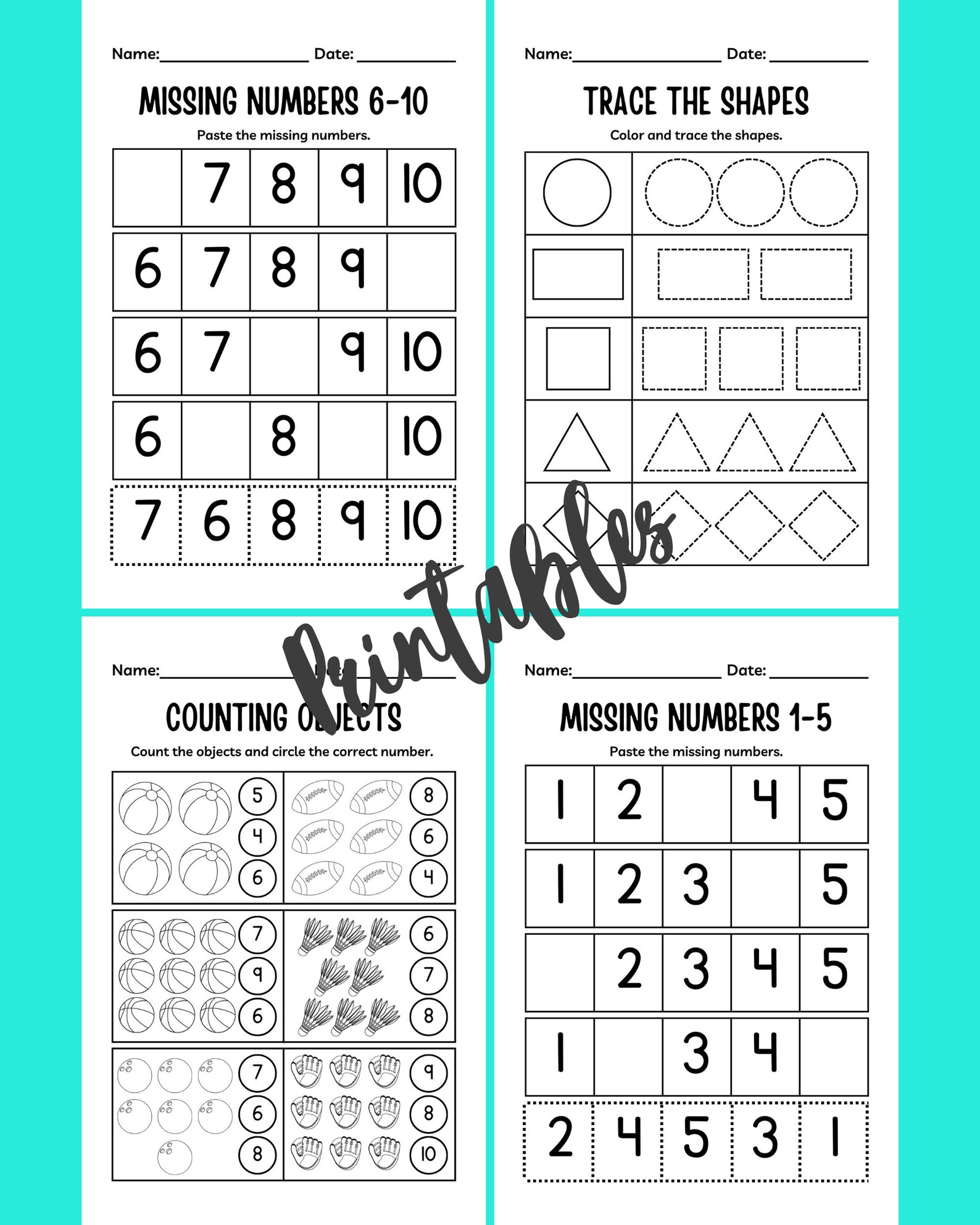 Preschool Workbook, Preschool Printables, Preschool Worksheets ...