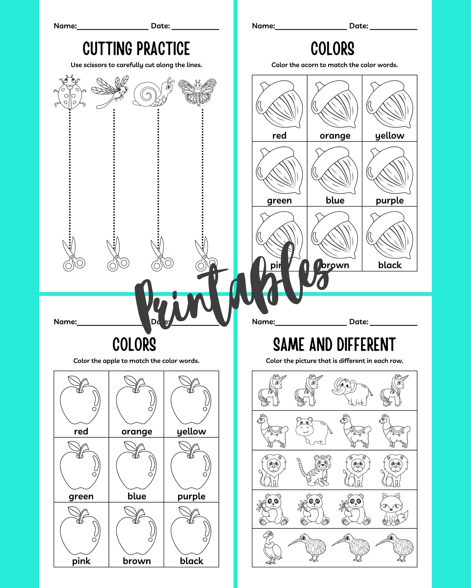 Preschool Workbook, Preschool Printables, Preschool Worksheets ...