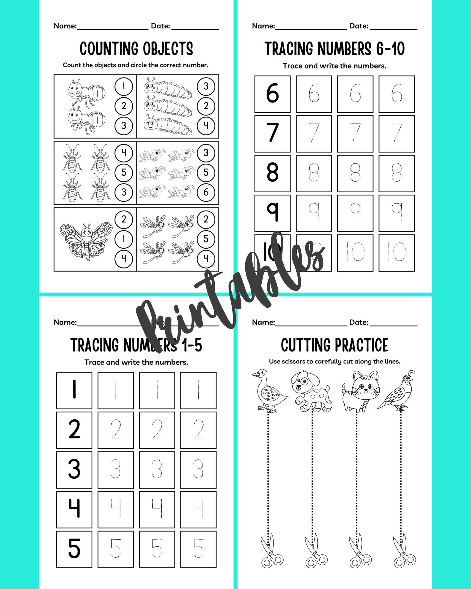 Preschool Workbook, Preschool Printables, Preschool Worksheets ...