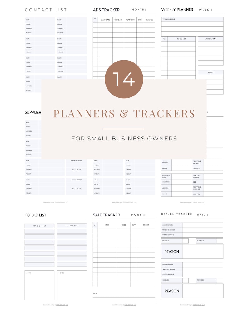 Ultimate Small Business Planner and Tracker! Boost Productivity and ...