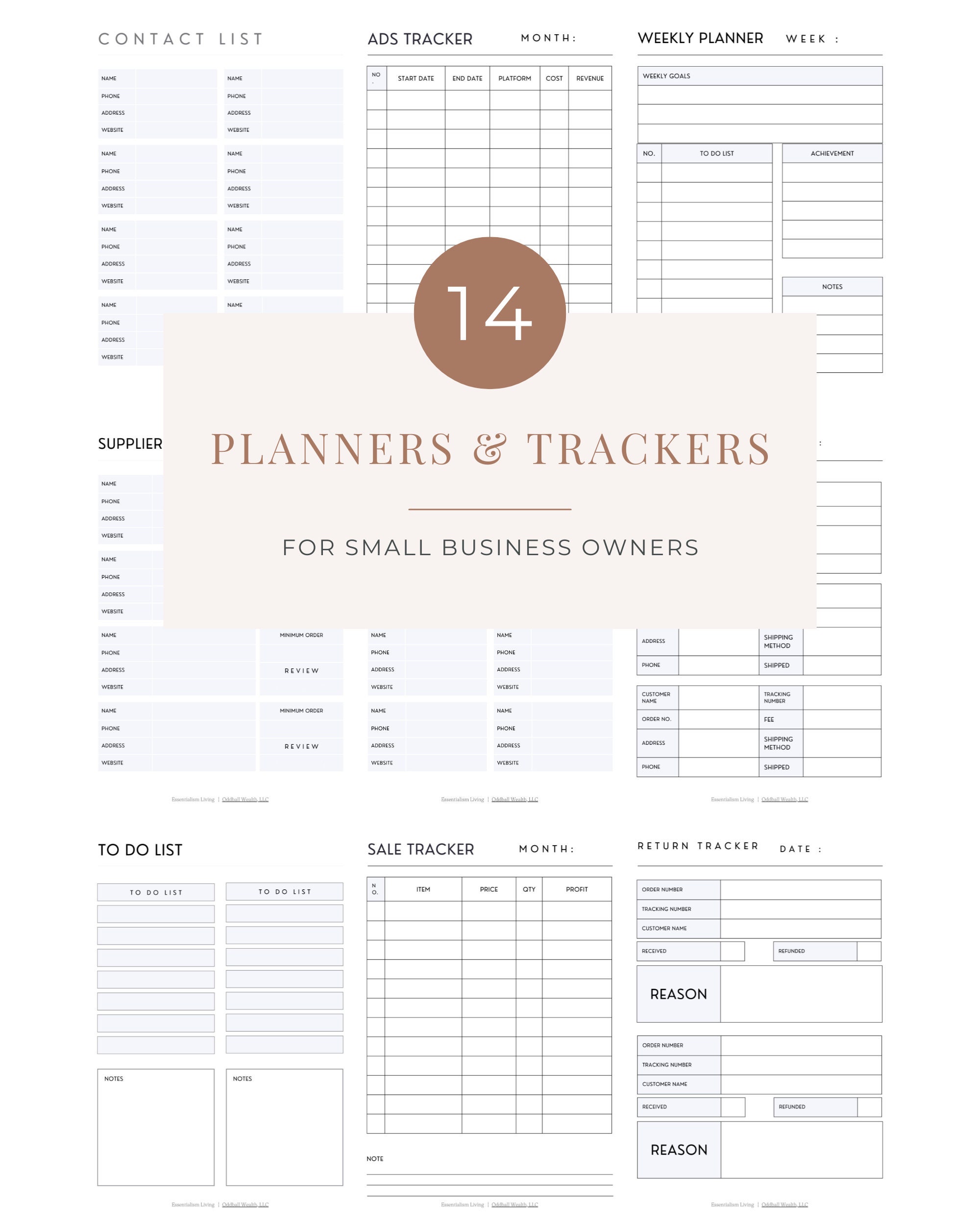 Ultimate Small Business Planner and Tracker! Boost Productivity and ...
