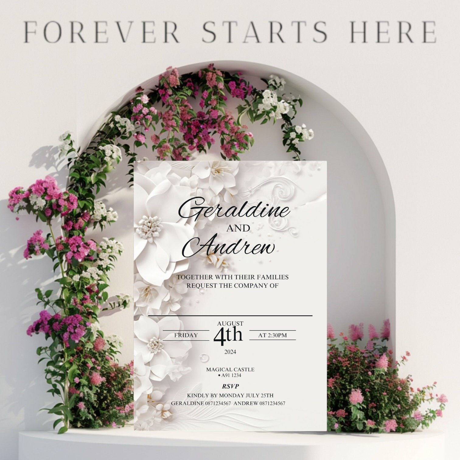 Digital Wedding Invitation Card Paperless Invite Virtual Invitation We Do Invitation Sms ...