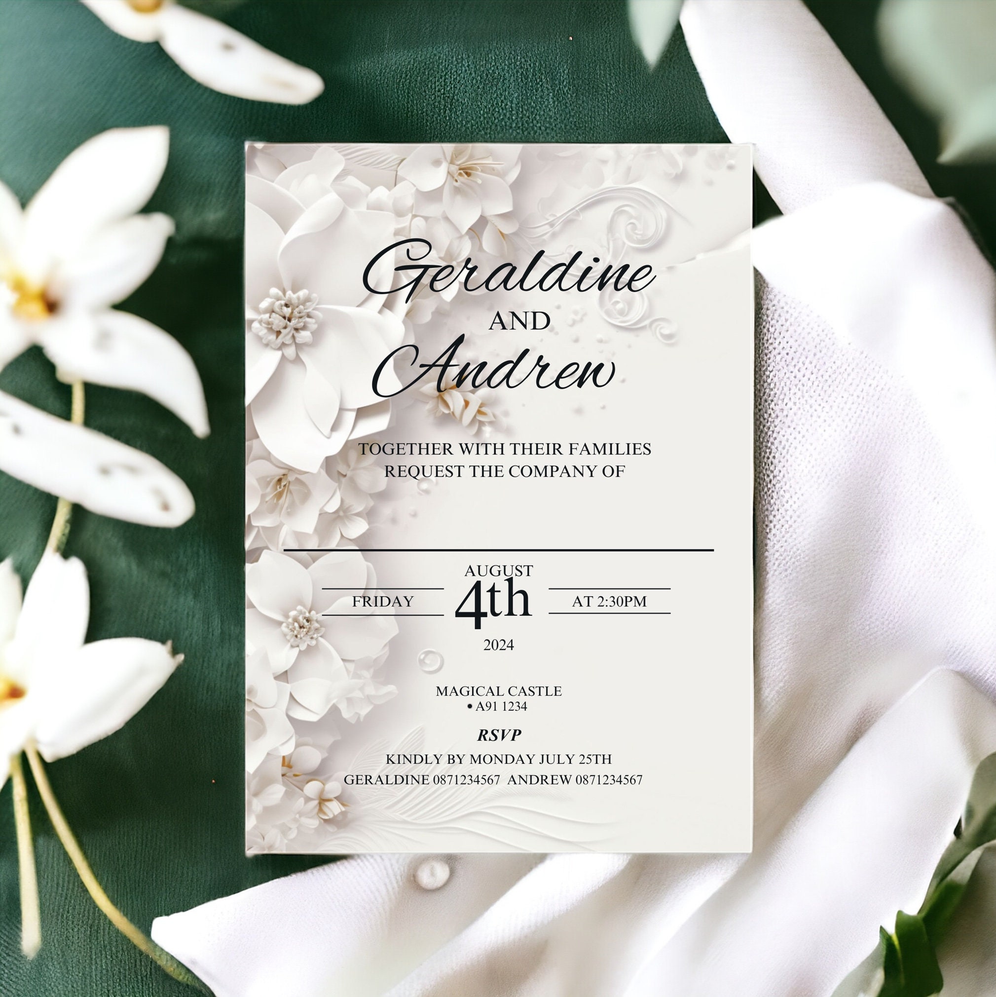 Digital Wedding Invitation Card, Paperless Invite, Virtual Invitation, We Do Invitation, Sms ...