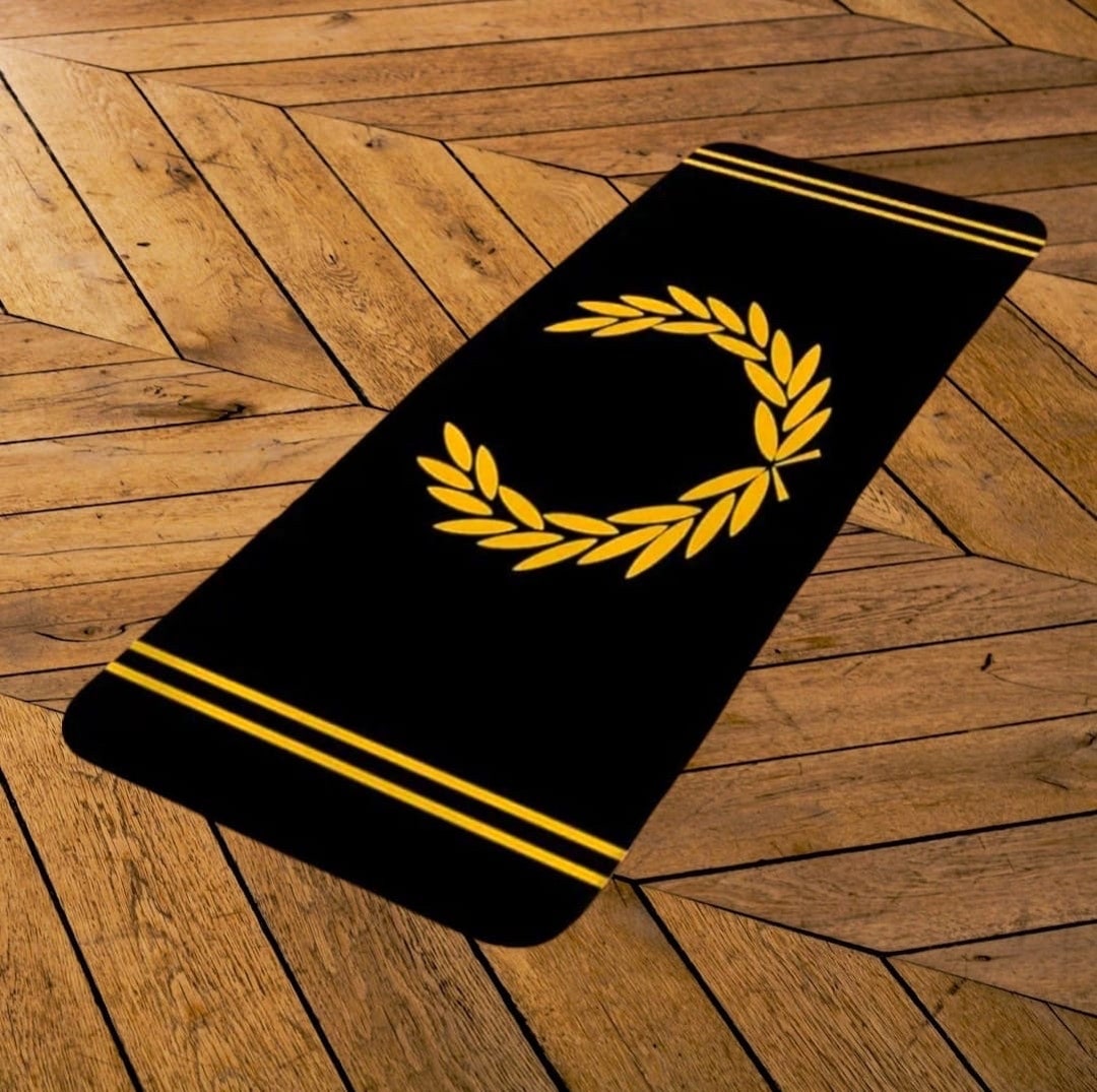 Crest Black Velvet Mat - Etsy