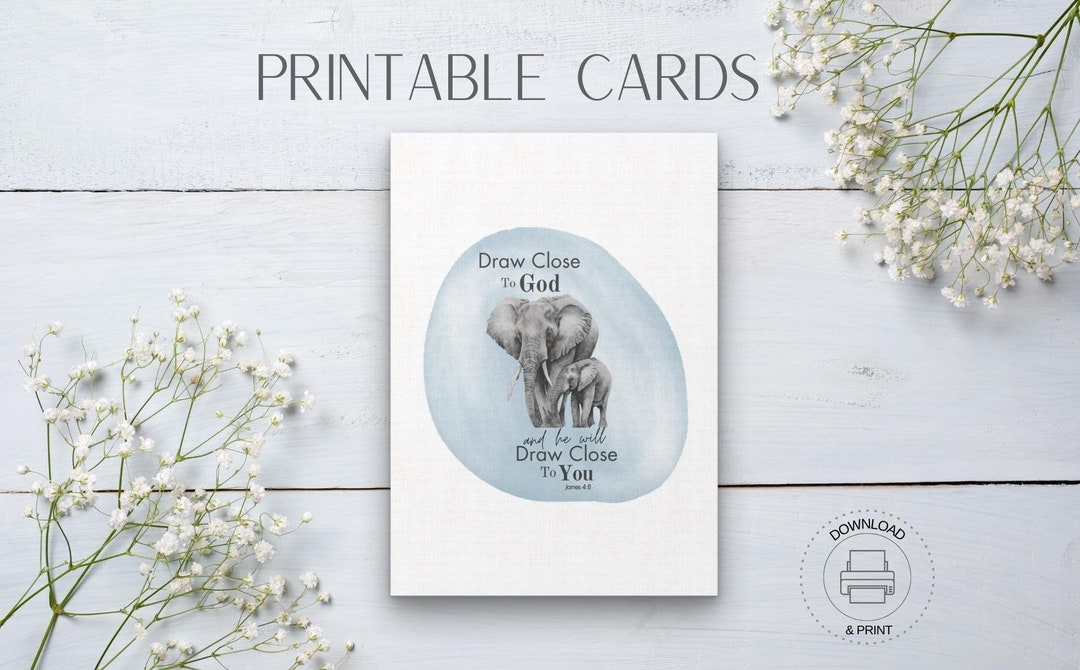 JW Printable Greeting Card/draw Close to Jehovah /bible Scripture Card ...