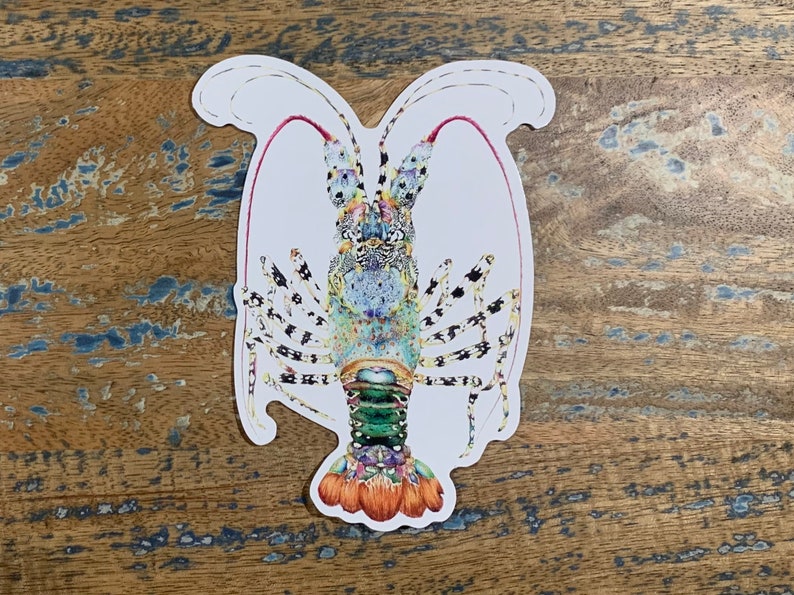 Painted Crayfish Sticker - Etsy