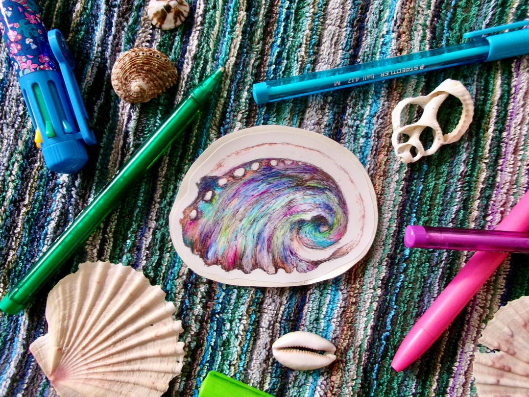 Abalone Shell Sticker - Etsy