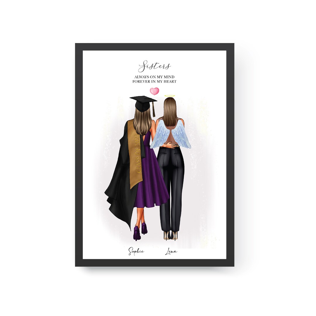 Personalized Graduation Gift, Memorial Gift for Sister, Custom Memorial ...