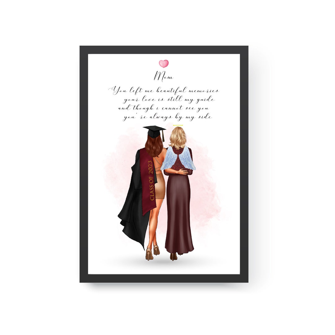 Personalized Mother and Daughter Graduation Portrait, Gift for Mom ...