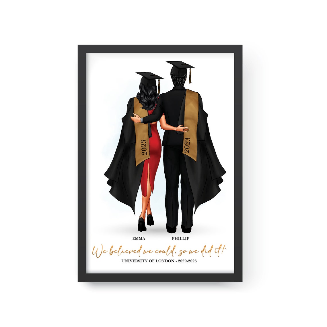 Personalized Couple Graduation Gift, Gift for Boyfriend/girlfriend ...
