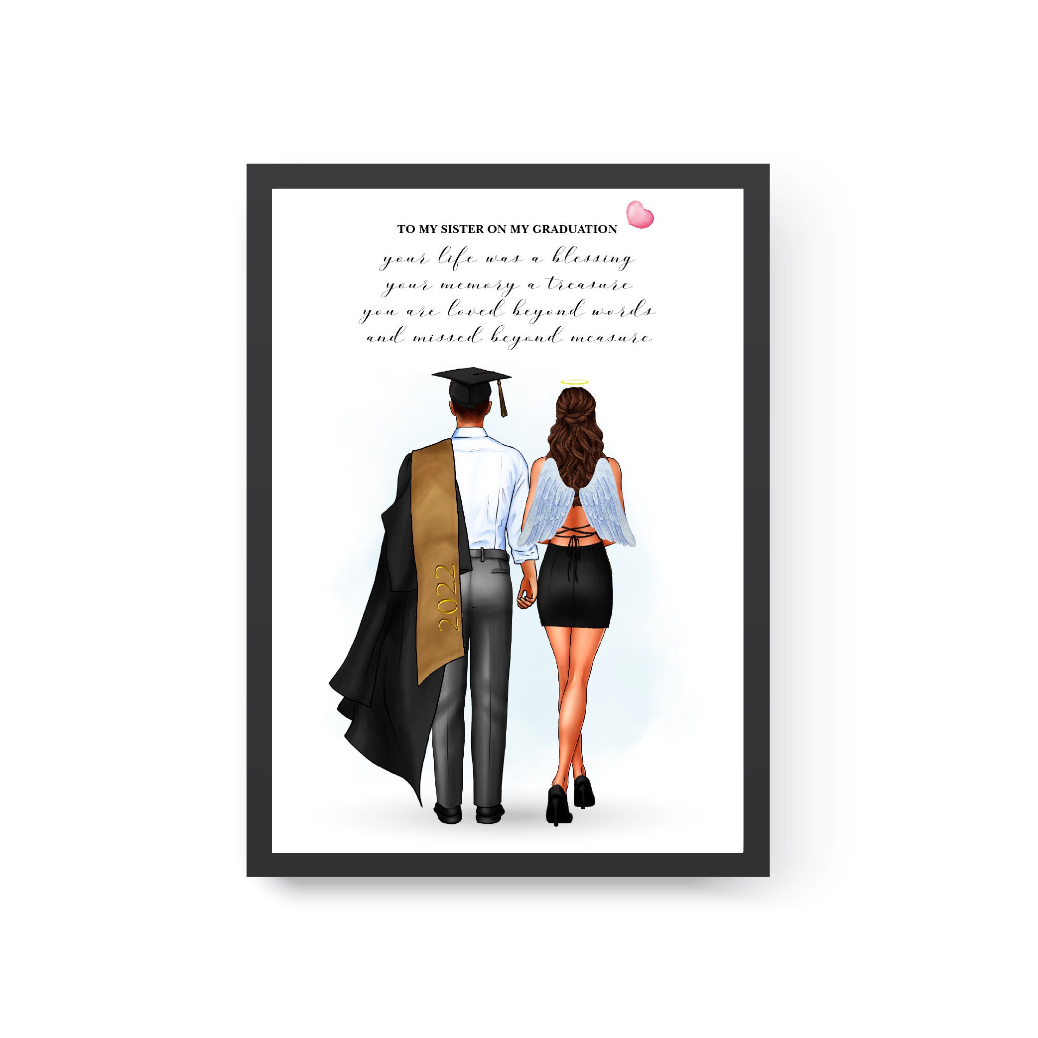 Personalized Graduation Memorial Gift, Custom Gift for Loss of Sister ...