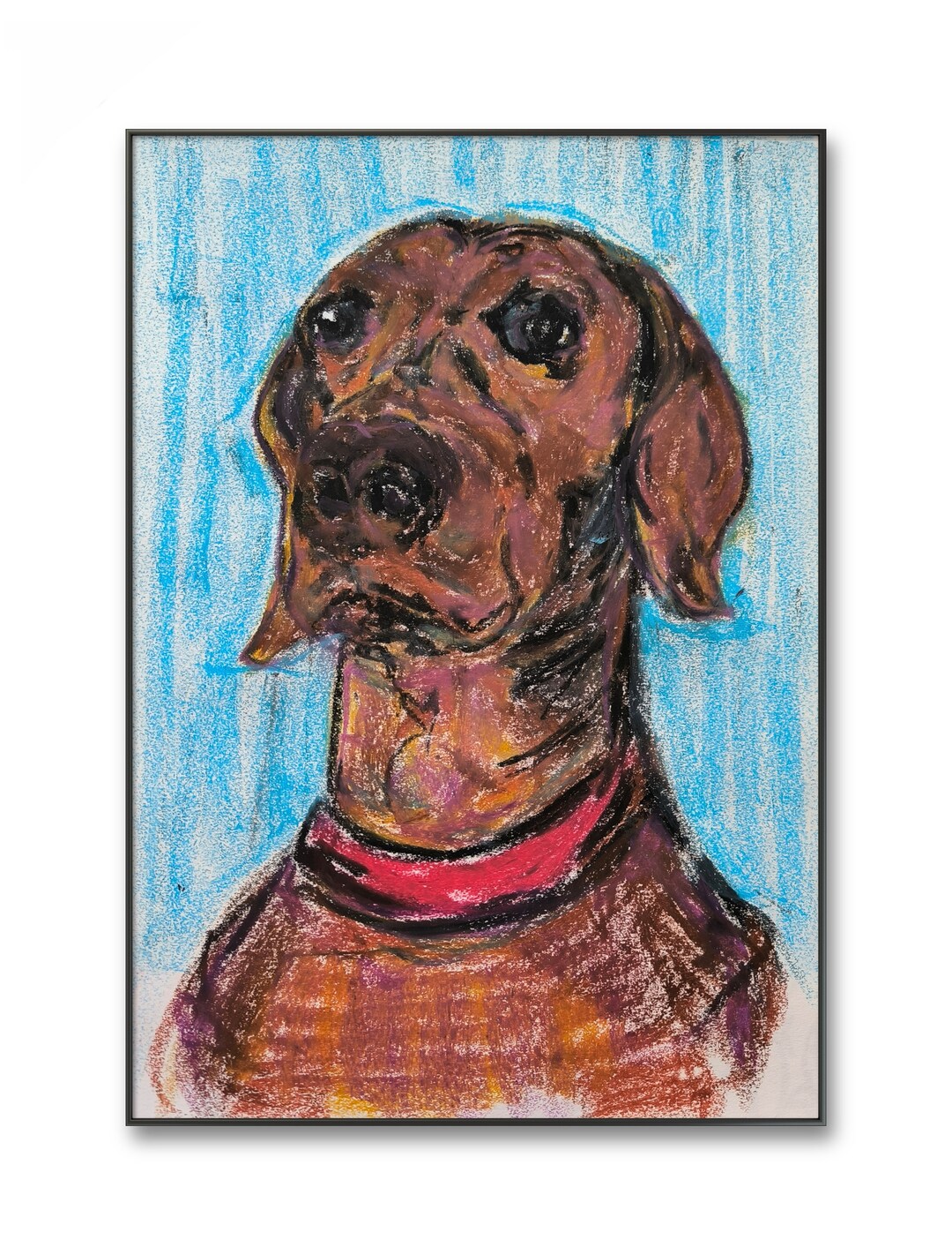 Realistic Dog Paper A3 Size Multiple Oil Pastels Colour - Etsy